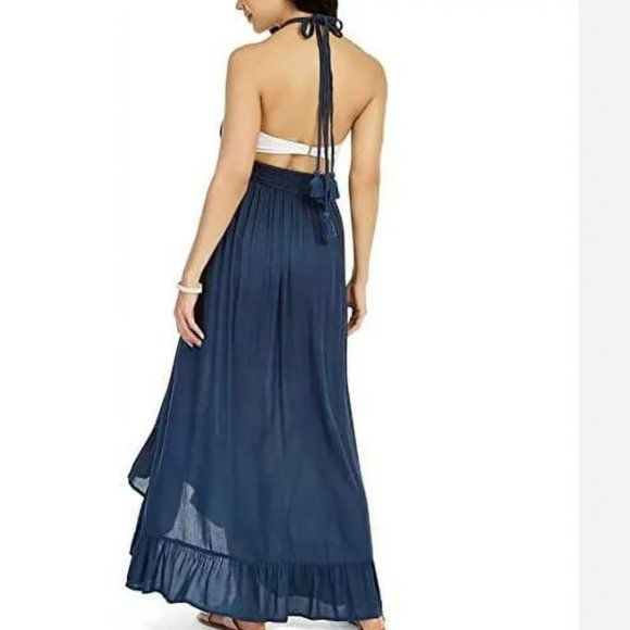 Raviya | Dresses | Raviya Ruffled Halter Coverup Maxi Dress | Poshmark